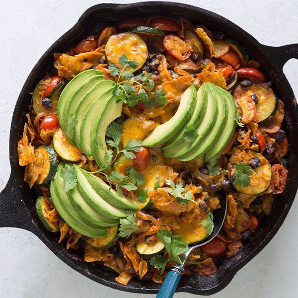 Chilaquiles with Black Beans and Zucchini - Fresh Cravings